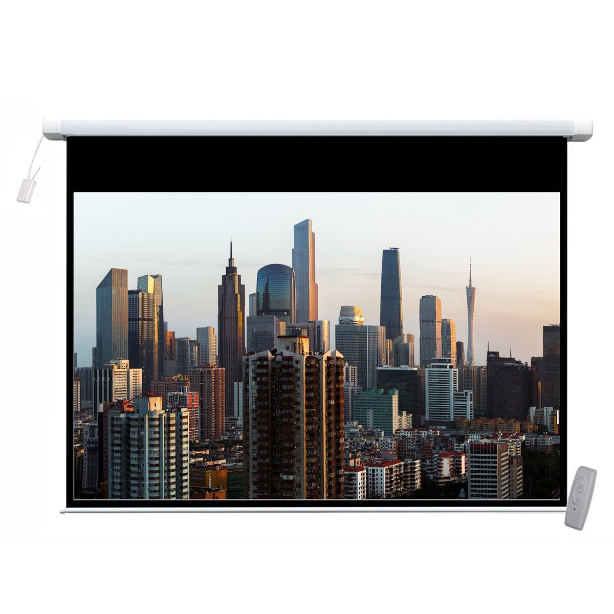 NP Tech| Nptech 120-inch (8ft x 6ft) 4:3Aspect Ratio Electric Motorized ...
